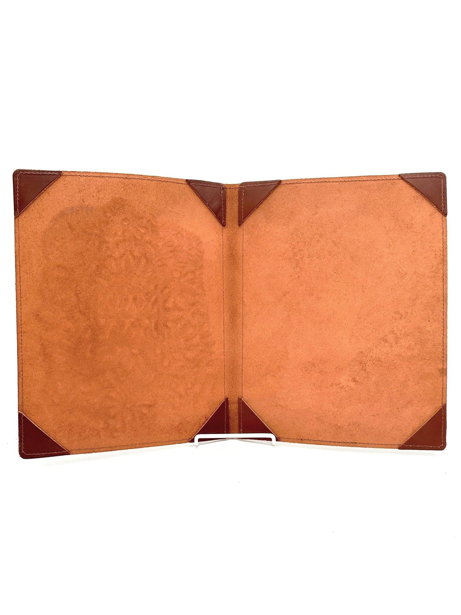 Leather Menu Book with Thick Inserts and Corner Tabs | Free engraving ...